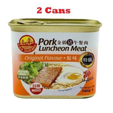 Luncheon Meat Pork Golden Bridge Original Flavour Luncheon Meat - Singapore Imported 340G x 2 ...