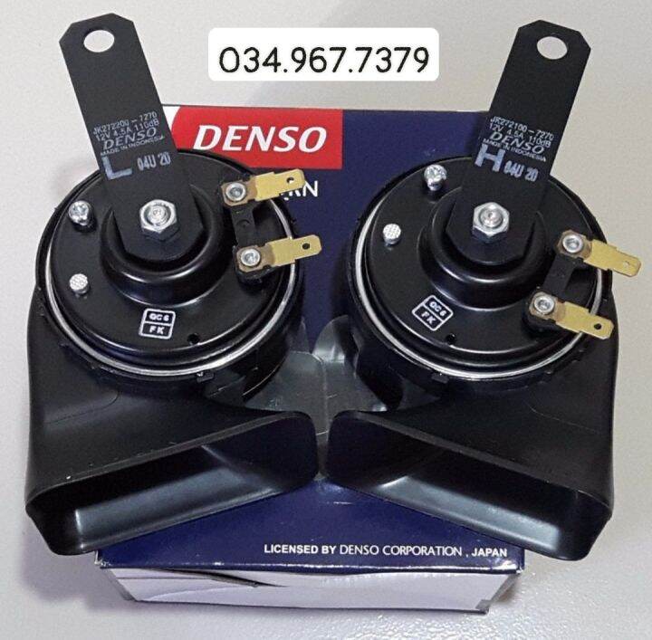 Cặp còi ô tô chính hãng Denso 12V loại còi Sên chống nước _Hàng ...