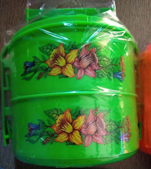 Rantang Plastik Bulat 4 Susun | tempat makan laukpauk dan nasi | Lazada ...