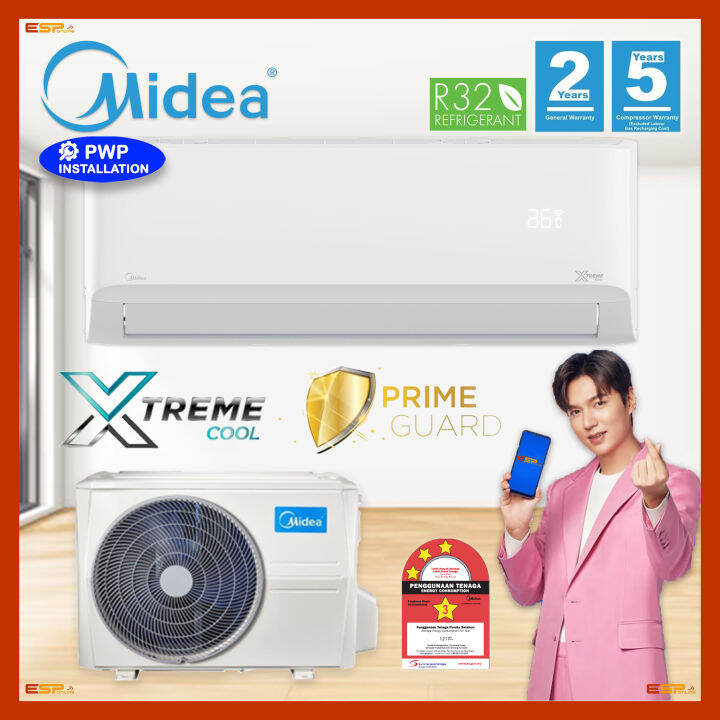Midea 1.0HP-2.5HP Xtreme Cool R32 Non Inverter Air Conditioner (MSAG-10CRN8 / MSAG-13CRN8 / MSAG ...