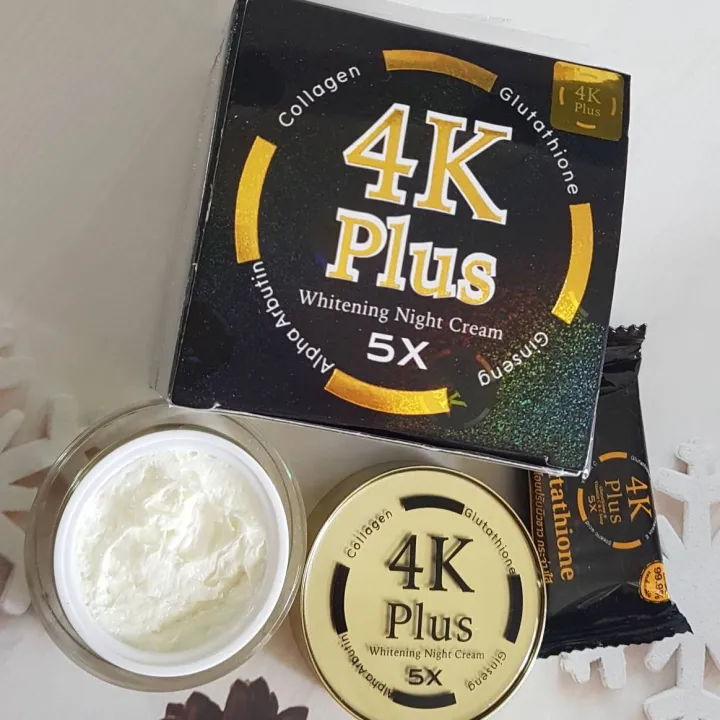 4K Plus Whitening Night Cream 20g Original with Gold Sticker | Lazada