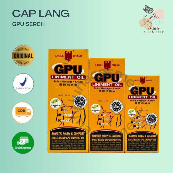 Cap Lang Minyak Urut GPU SEREH | Lazada Indonesia