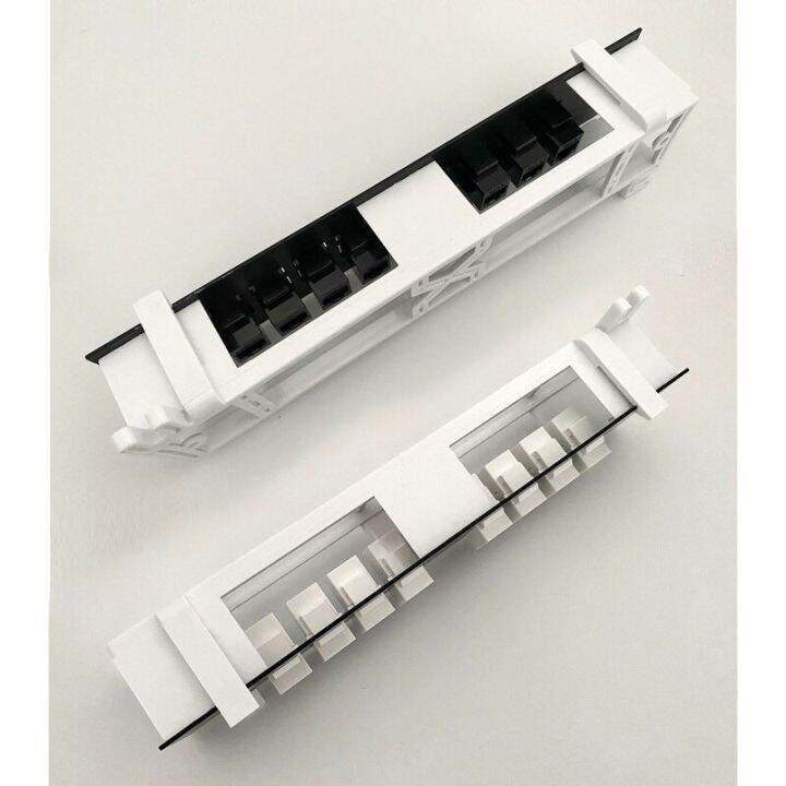 8-Port Cat6 Network Patch Panel with Wall Mount Bracket RJ45 Insert ...