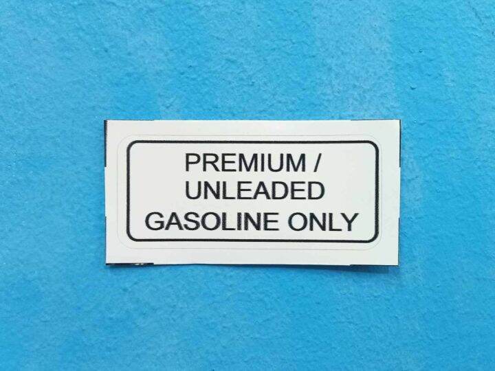 Premium/ Unleaded gasoline sticker for gas door | Lazada PH