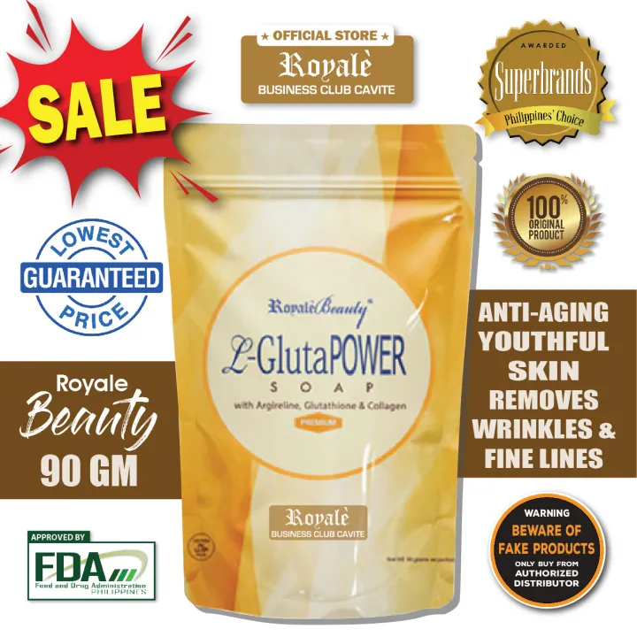 Royale L-GlutaPower Anti-Aging Facial Beauty Soap 90g | 100% Authentic ...