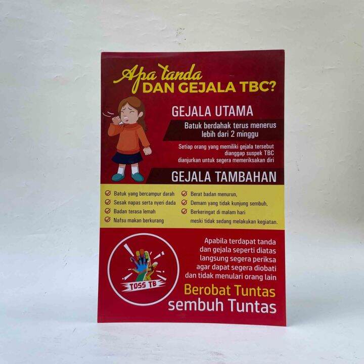 Poster Tanda dan Gejala TB, Poster Promkes Edukasi TB, Poster Kesehatan ...