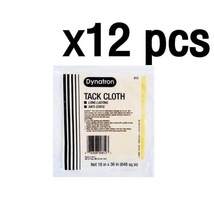 3M 812 (12 pcs) ผ้าเหนียวไดนาดรอน สีเหลือง Dynatron Tack Cloth | Lazada ...