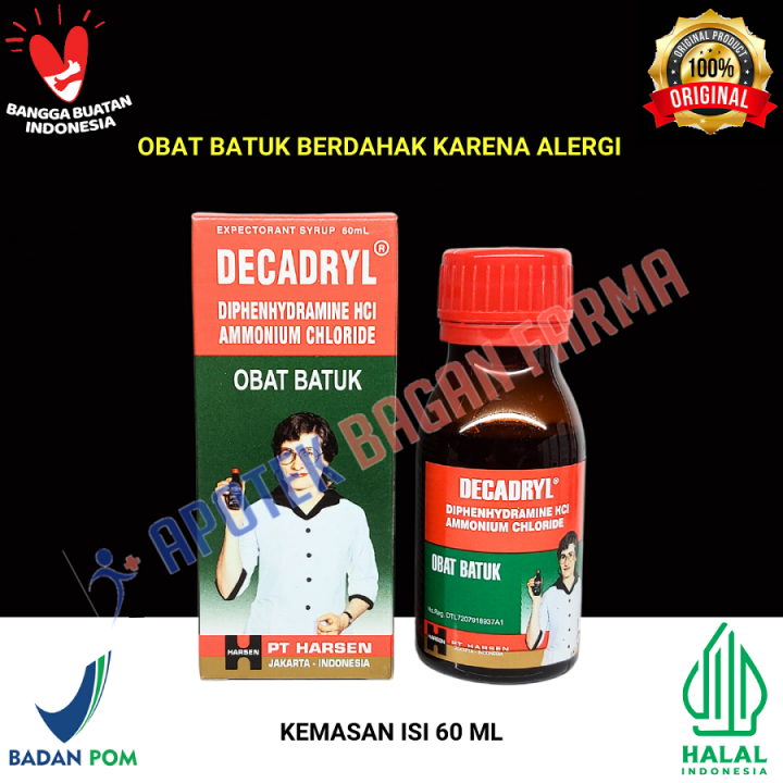 DECADRYL SIRUP 60 ML | OBAT BATUK BERDAHAK KARENA ALERGI | Lazada Indonesia