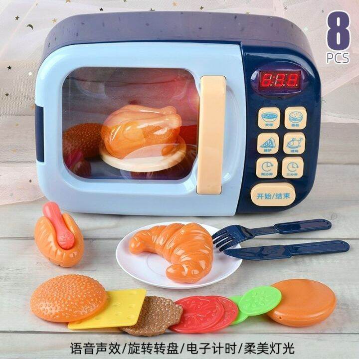 kid pretend play oven light effect fun cook 仿真微波炉 | Lazada