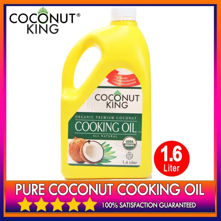 Coconut King Organic Pure Coconut Cooking Oil 1L 1.6Liter Best Premium ...