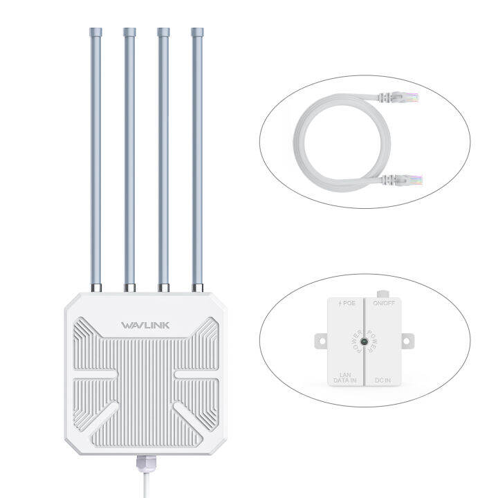 WAVLINK WiFi6 Outdoor Mesh Router/AP/Repeater, Dual Band 2.4G+5G AX1800 ...