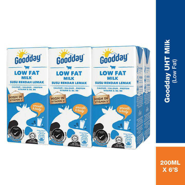 Goodday UHT Milk 200Ml Low Fat 200ml x 6 | Lazada