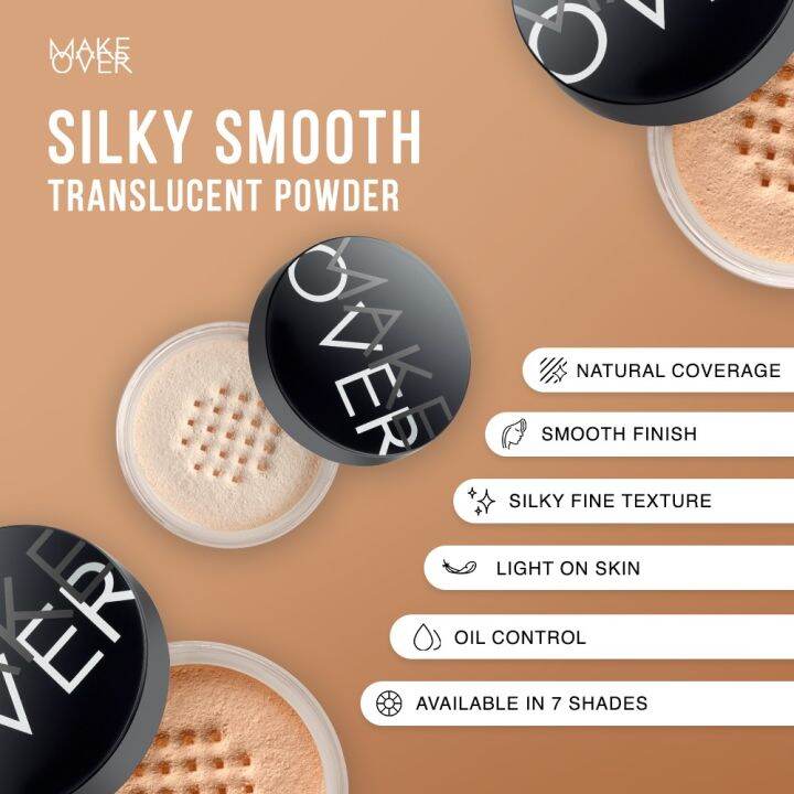 MAKE OVER Silky Smooth Translucent Powder | Lazada Indonesia