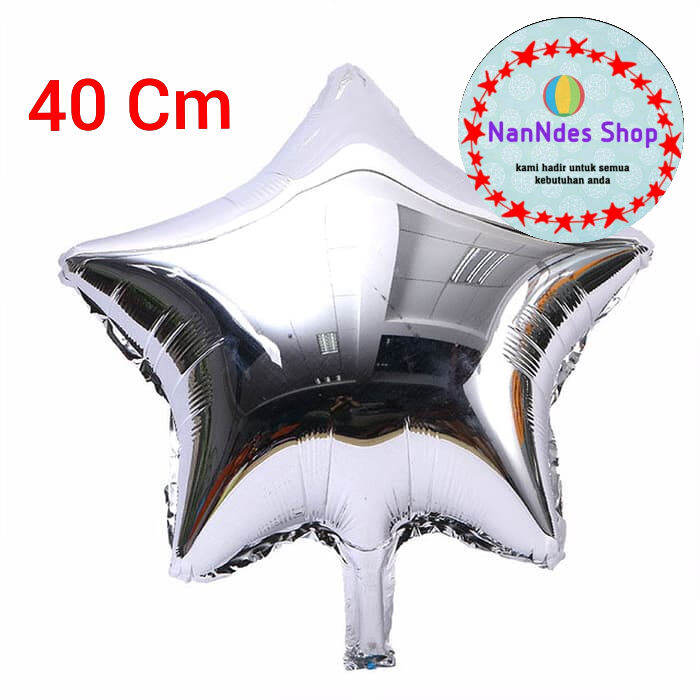 Balon Foil Bintang Silver 40 cm / Balon Star / Balon Foil Bintang Muda ...