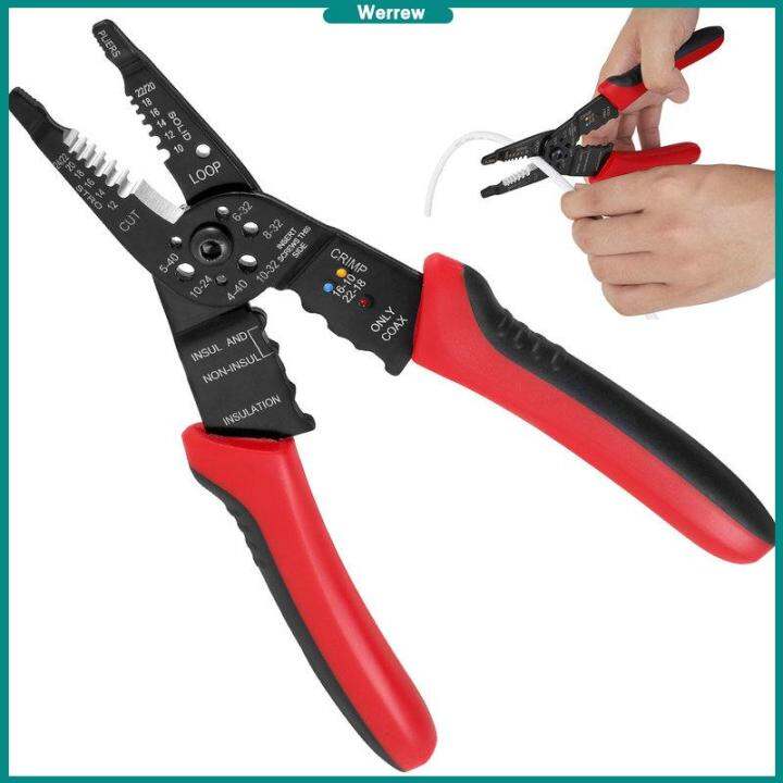 Handheld Wire Cutter Stripping Tool Wire Stripper 8inch Multifunctional ...
