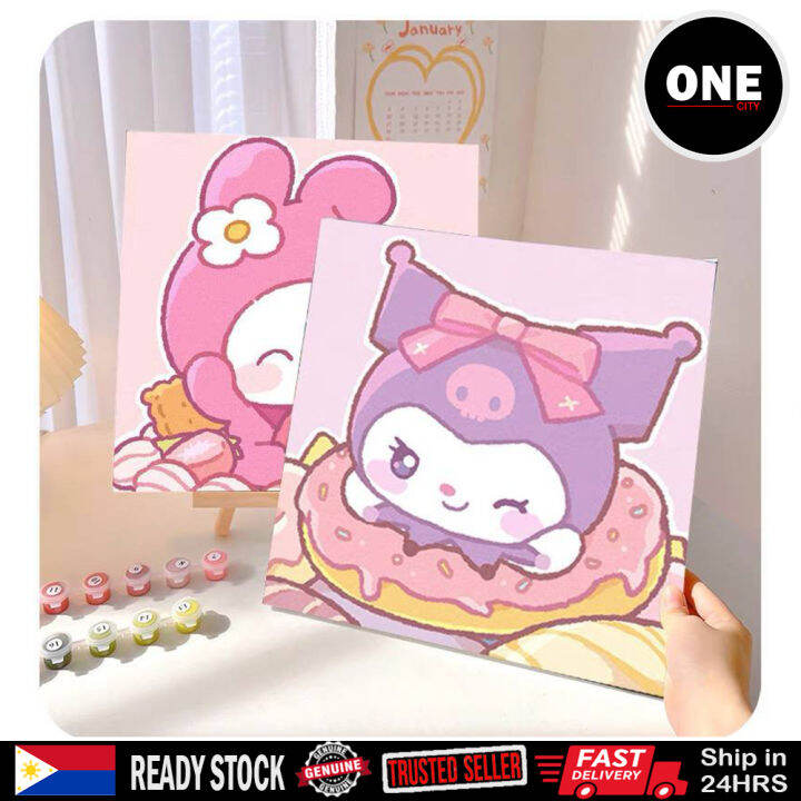 Paint by number 20x20 cm DIY oil painting Pacha Dog Sanrio with brush ...