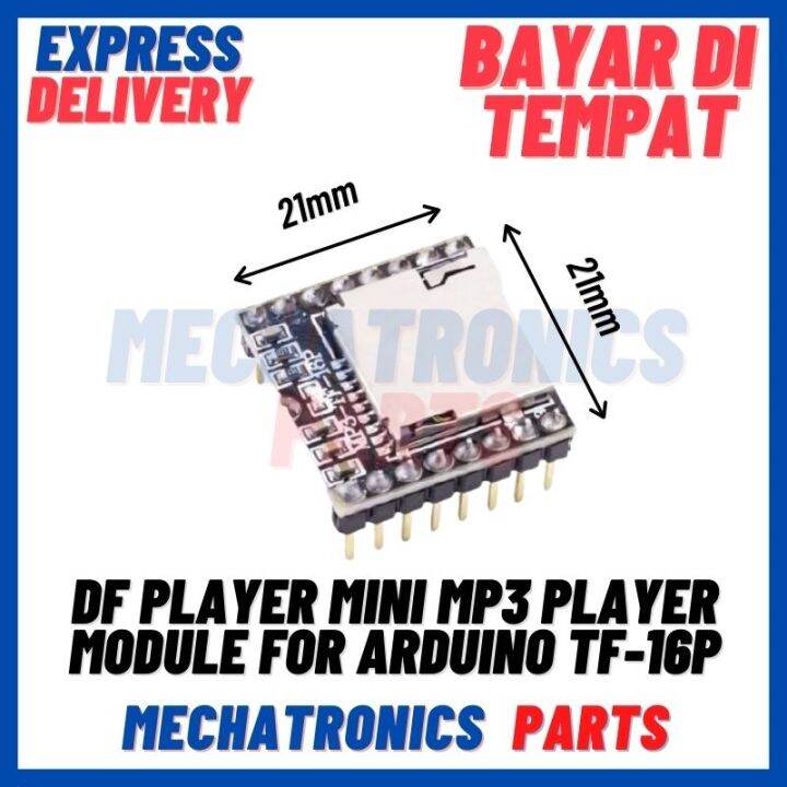 ELC[MDL-0005] DFPLAYER DF PLAYER MINI MP3 PLAYER MODULE FOR ARDUINO MP3-TF-16P | Lazada Indonesia