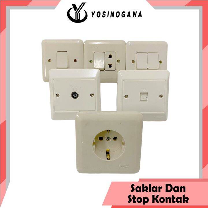 SAKLAR TEMBOK KOMBINASI STOP KONTAK DINDING SWITCH - YOSINOGAWA STORE ...
