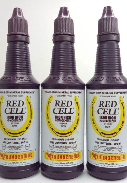[VET SUPPORT] 3Container (100ml) RED CELL IRON RICH FOR GAMEFOWL ...