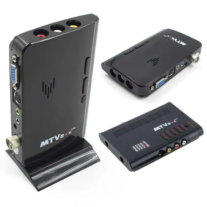 New Mini LCD TV Box Digital Computer VGA AV TV Programs Tuner Receiver ...