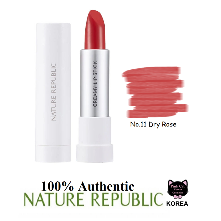 Korean Cosmetics NATURE REPUBLIC Creamy Lipstick #11 Dry Rose | Lazada PH