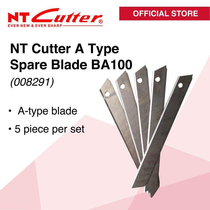 NT Cutter Spare Blades | A Type Blade | 5-Piece set | Model # BA100 | Lazada PH