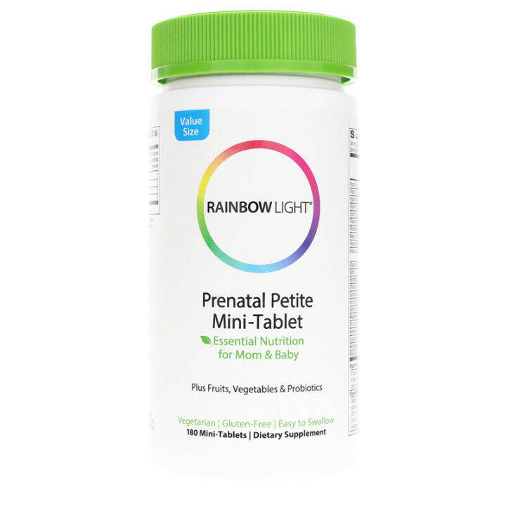 Rainbow Light Prenatal Petite Mini-Tab Multivitamin Plus Superfoods ...