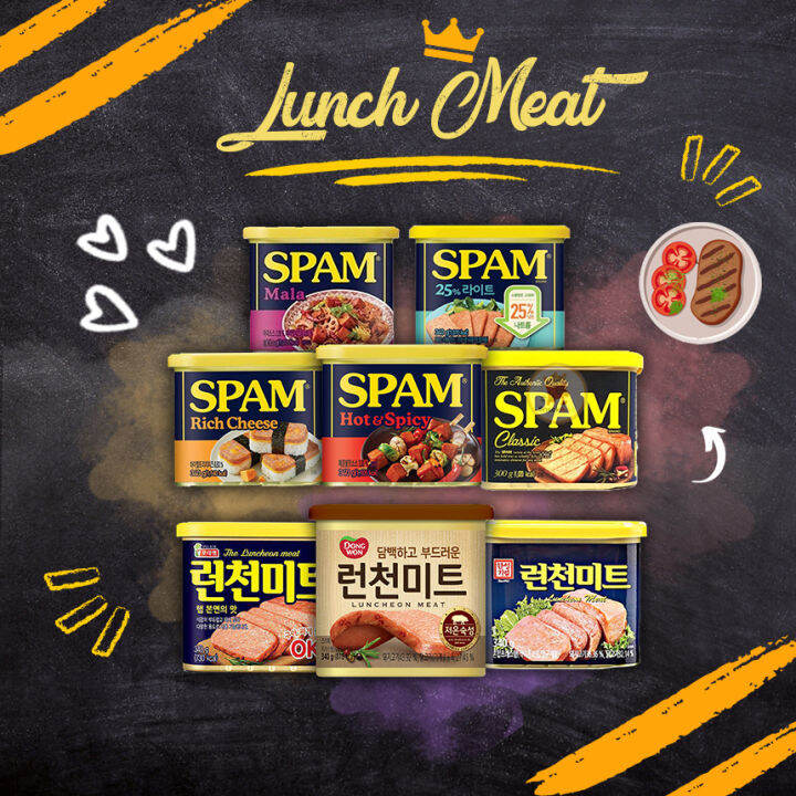 KOREA Luncheon Meat LOTTE 340g┃HANSUNG 340g ┃SPAM 300g ┃Dongwon 340g ...