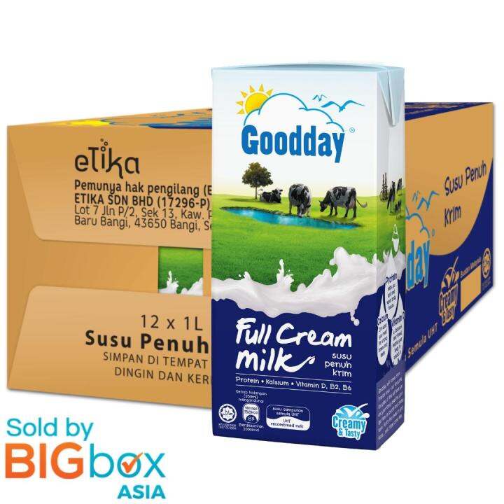 Goodday UHT Milk 1L x 12 - Full Cream | Lazada