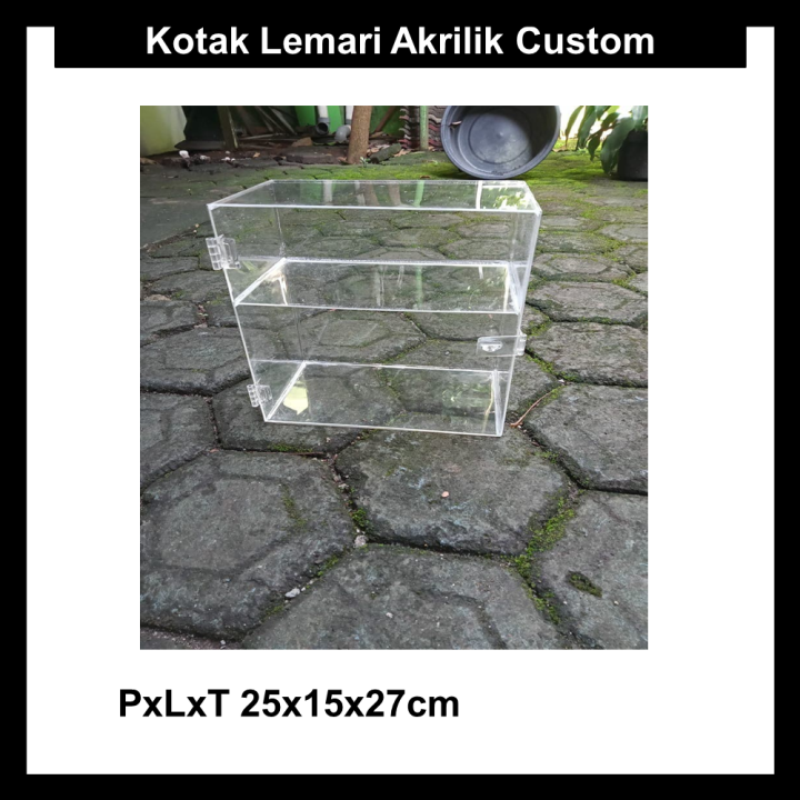 Kotak Lemari Akrilik Custom PxLxT 25x15x27cm | Lazada Indonesia