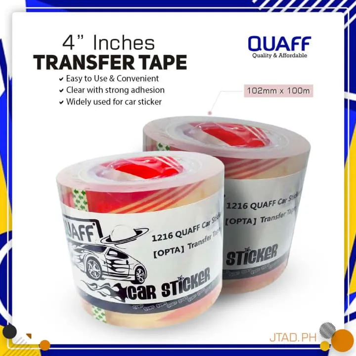 【In Stock】 QUAFF Transfer Tape for Decals Car Sticker 4 inches 100 ...