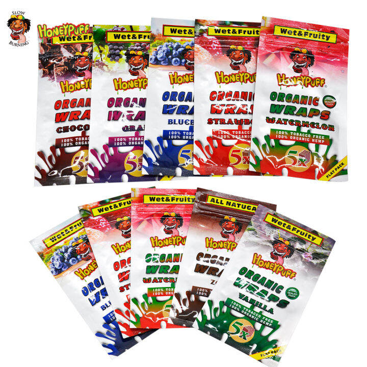 HoneyPuff USA🇱🇷 Blunt Wraps Papers กระดาษ Blunt กลิ่นผลไม้ มี5กลิ่นขนาด ...