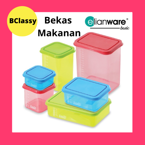 Elianware Tupperware Multipurpose Food Container Bekas Makanan Set ...
