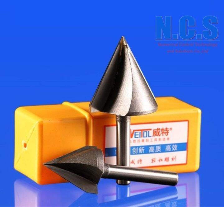 Weitol - Mũi dao phay gỗ, mica CNC - Chamfer 60,90,120,150 độ, cán 6mm ...