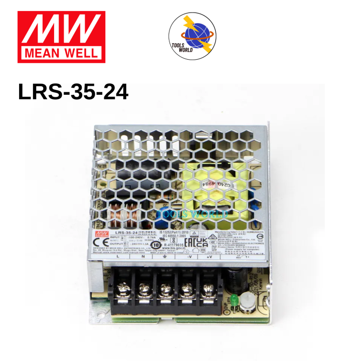 Mean Well LRS-35-24 (24V 35W 1.5A) AC/DC Switching Meanwell Power Supply ~ Original ~ 1 Year ...