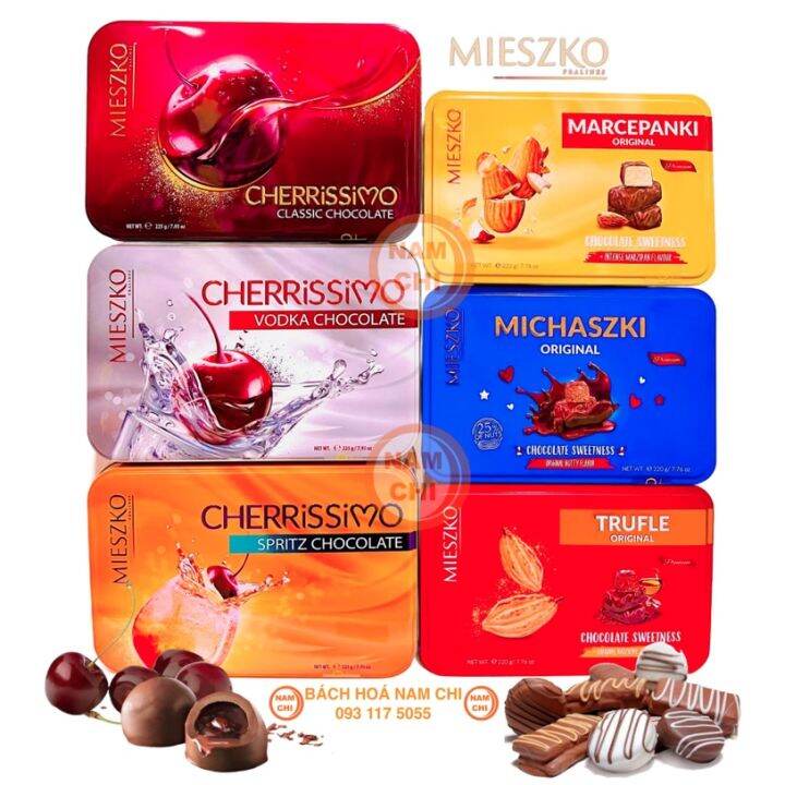 [MIESZKO] Kẹo Socola Nhân Mieszko Chocolate Cherry Vodka Cacao Truffle ...