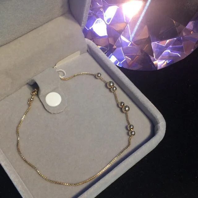 ♔10K US Gold Balls Anklet | Lazada PH