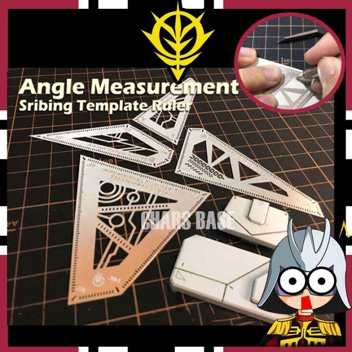 GUNPLA SCRIBER TOOLS GUNDAM SCRIBER ANGLE MEASUREMENT SCRIBING TEMPLATE ...