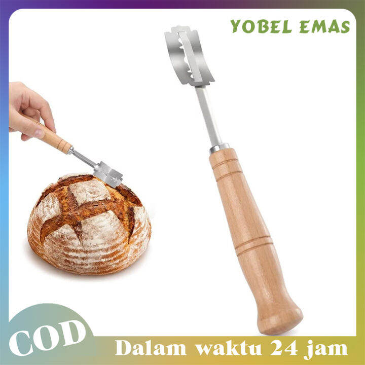 Pisau Sourdough Kayu Wooden Handle Roti Bread Sourdough Scoring Knife ...