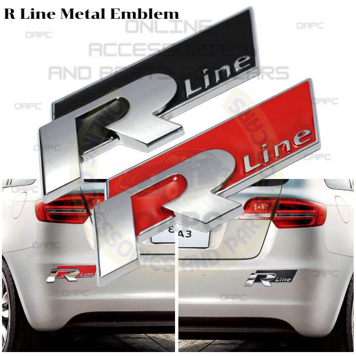 CP 3D Metal R-Line Logo Emblem/Badges Sticker For Volkswagen CC GTI ...