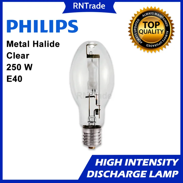 PHILIPS 250W Clear High Intensity Discharge HID Lamp, MH/U 250W/640 E40 ...