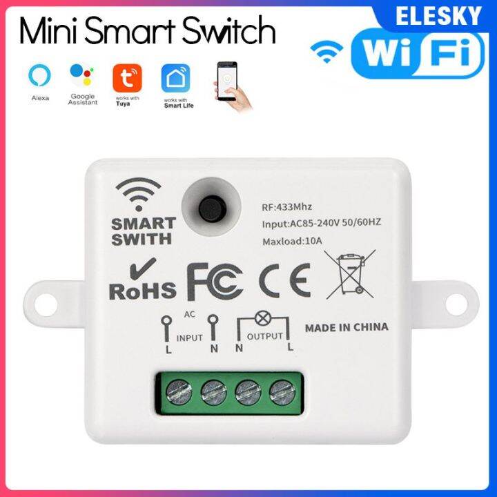 Elesky Tuya WiFi Mini Smart Switch RF433 + WiFi Breaker Mobile Phone ...