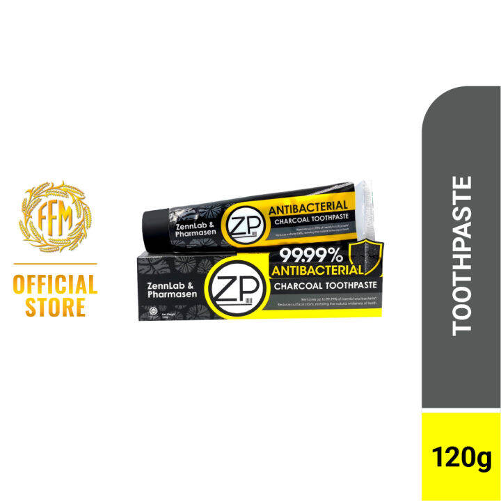 ZennLab & Pharmasen Toothpaste Antibacterial 120g - Charcoal | Lazada