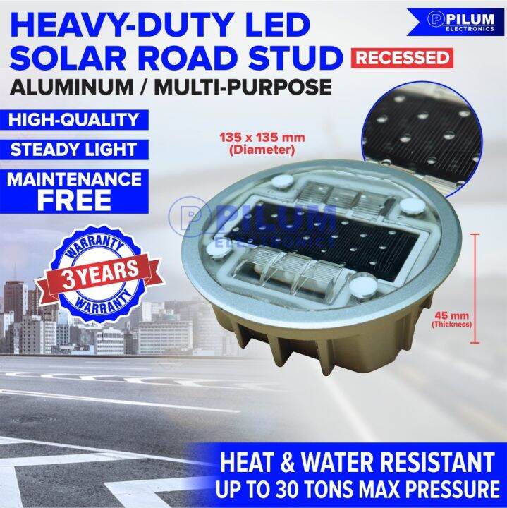 Premium LED Solar Stud Recessed Heavy-Duty / Road Stud / Highway Stud ...