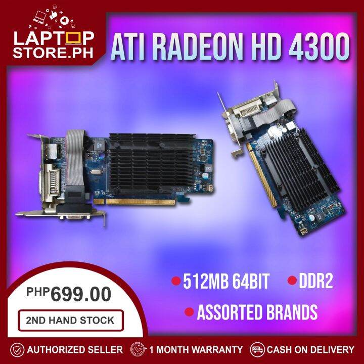Video Card ATI Radeon 4300 Series 512mb 64bit DDR2 Assorted Brand ...