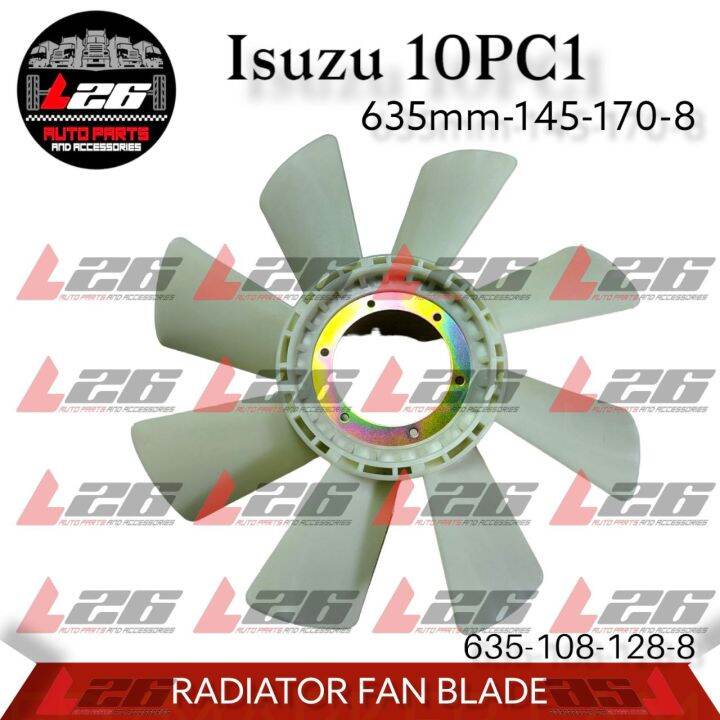 Isuzu 10PC1 Radiator Fan Blade 635-108-128-8 635mm-145-170-8 FB-IS-018 ...