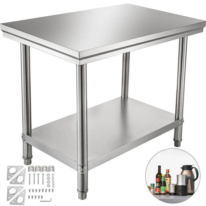 Commercial Stainless Steel Catering Work Table Bench Kitchen Worktop ...