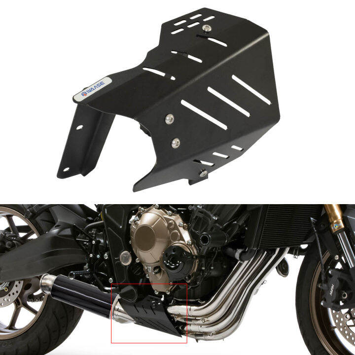 Black Motorcycle Lower Cross Short Exhaust Protection Guard Cover Plate ...