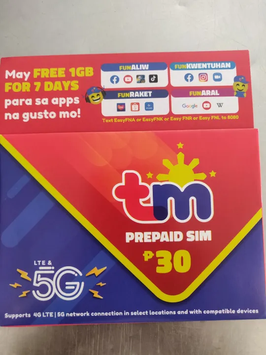 Tm LTE & 5G Prepaid Sim (10pcs) | Lazada PH