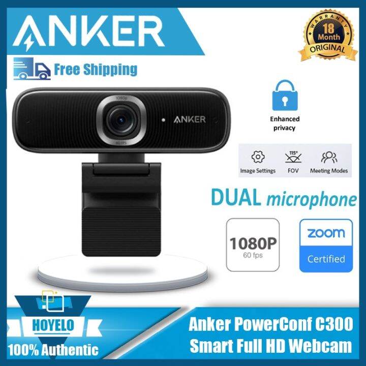 Anker PowerConf C300 Intelligent Full HD Webcam AI Power Frame and ...